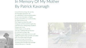 In Memory Of My Mother By Patrick Kavanagh - Top Irish Poems