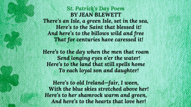 St Patricks Day Poems - Irish Around The World